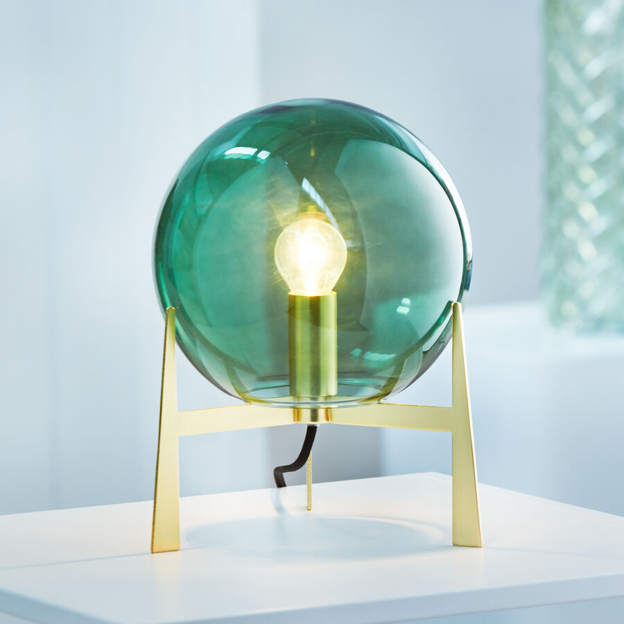 Designer Tischlampe im trendigen Grün und Gold - Julia Grote Shop