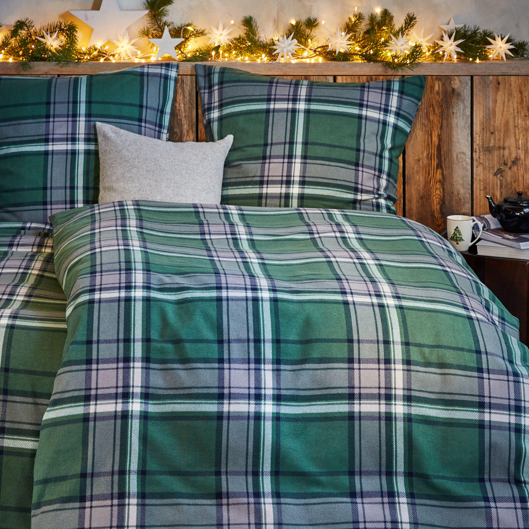 Klassisch karierte Flanell-Bettwäsche - Julia Grote Shop