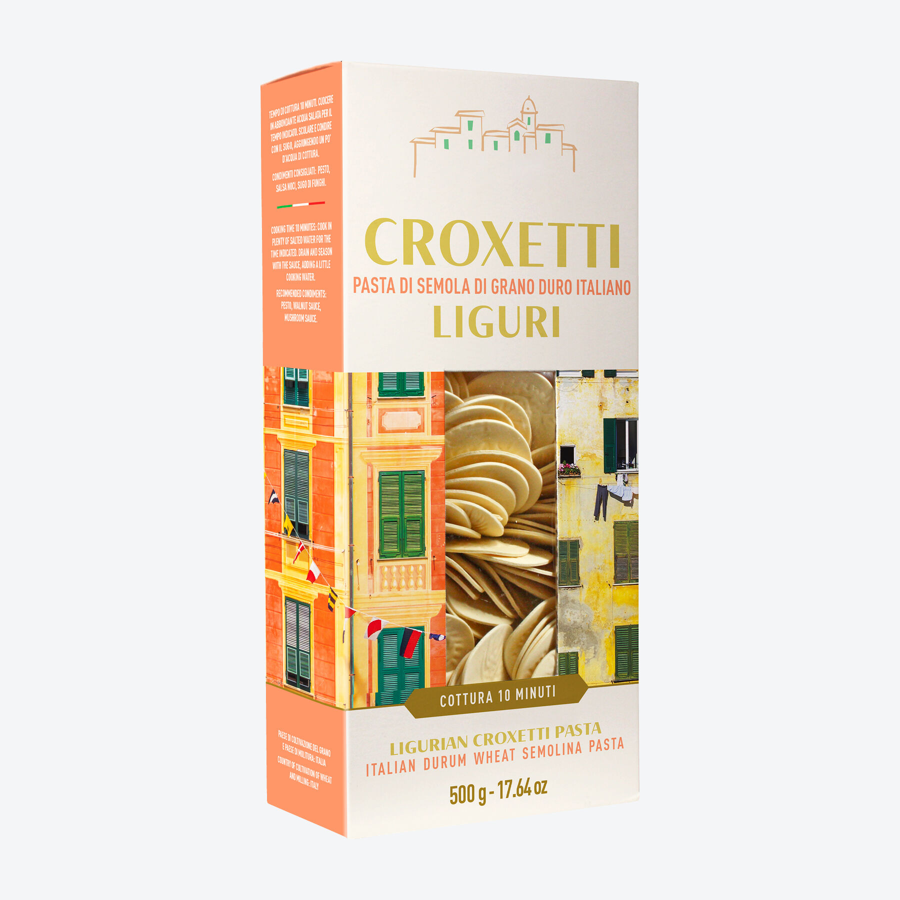 Klassische ligurische Pasta: Croxetti, Nudeln, italienische Pasta ...